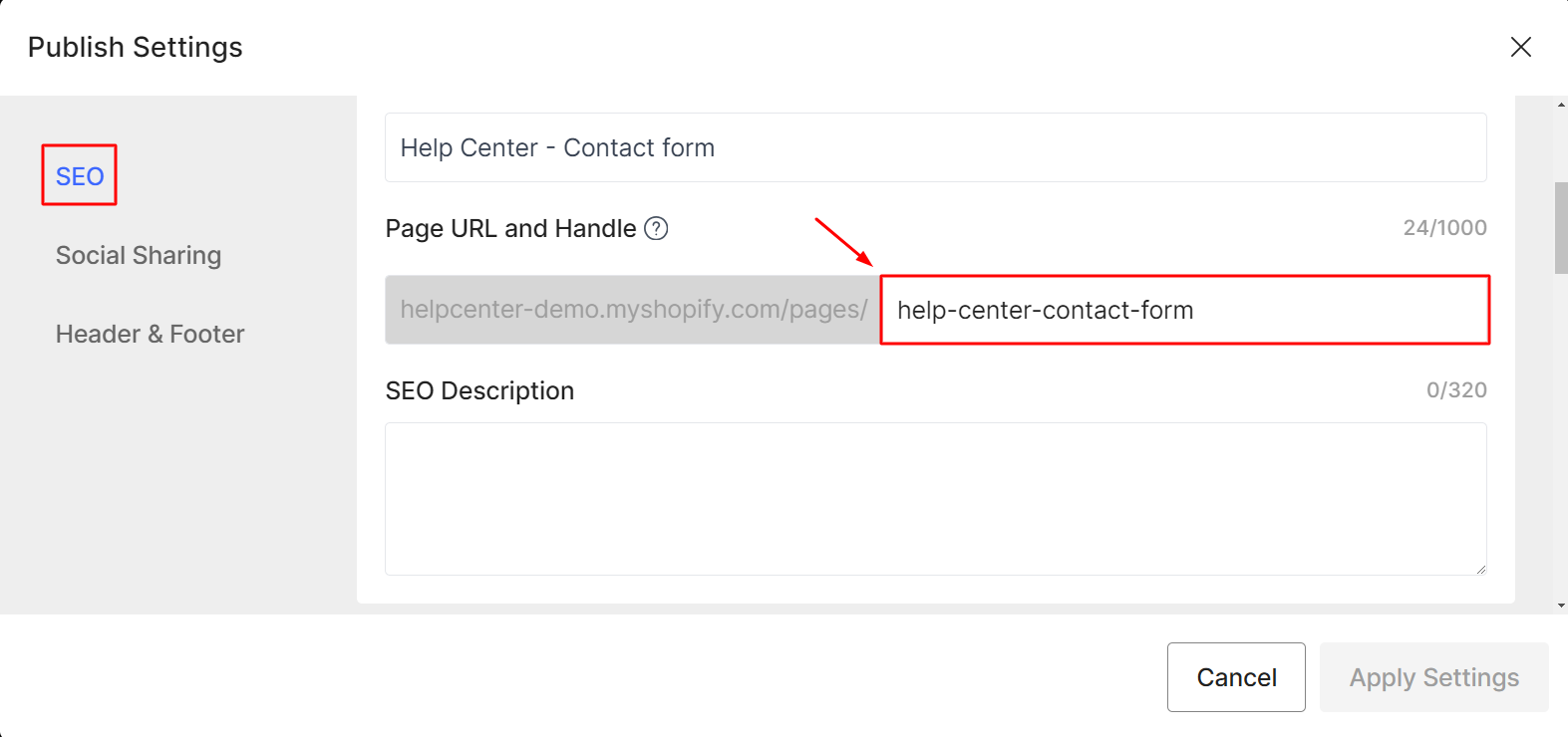 Change the URL Handle of your Page - Help Center