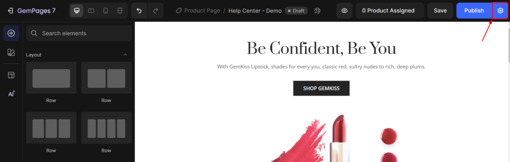 Publish Settings - Help Center
