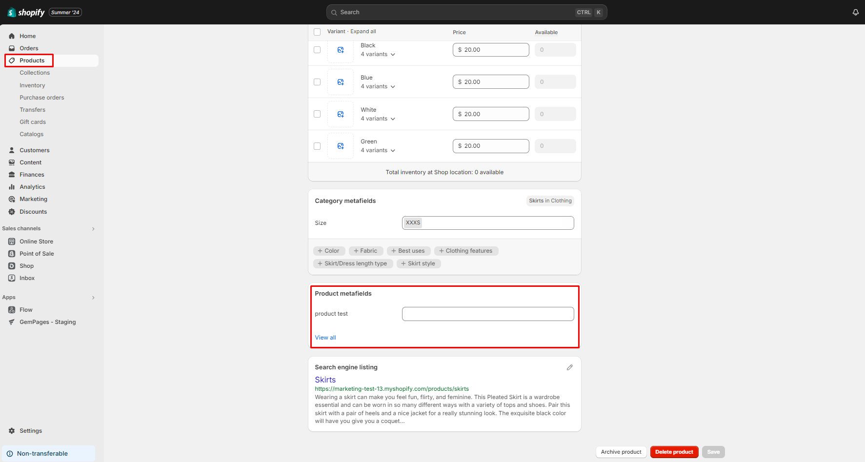 Add Product Metafield to your Page - Help Center