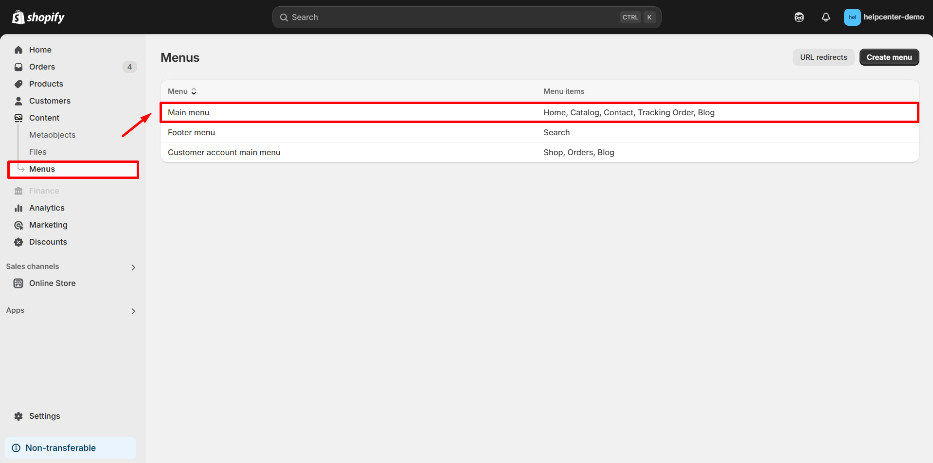 Link your Page to Shopify Menu Item - Help Center