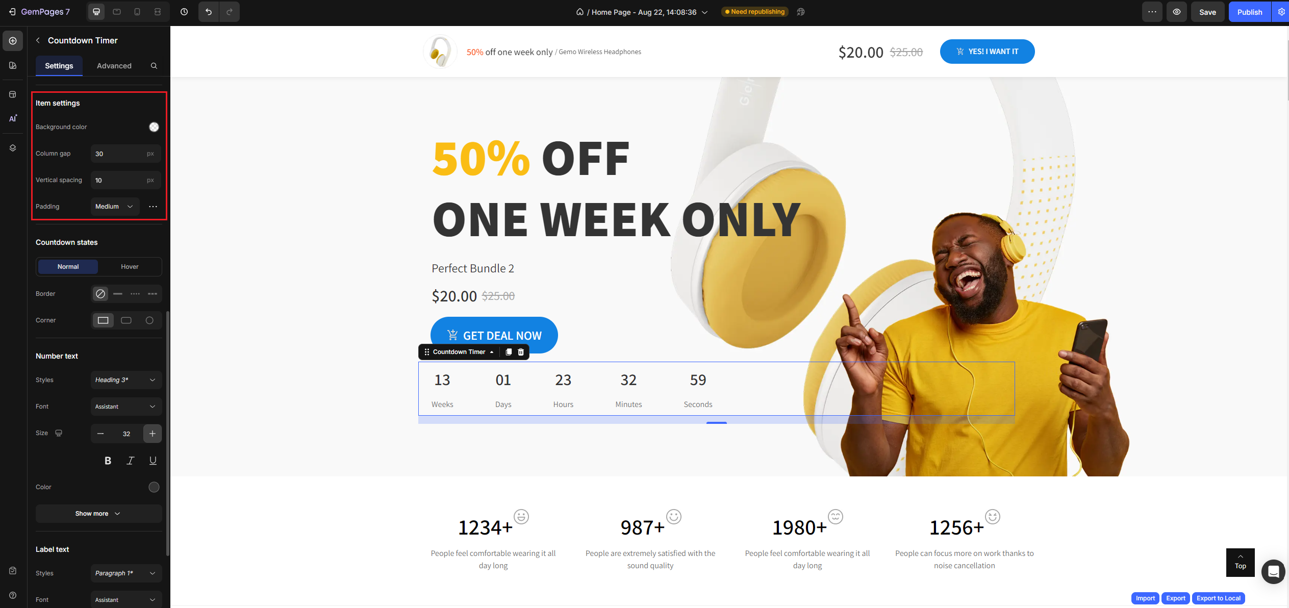 Countdown Timer Element - Help Center