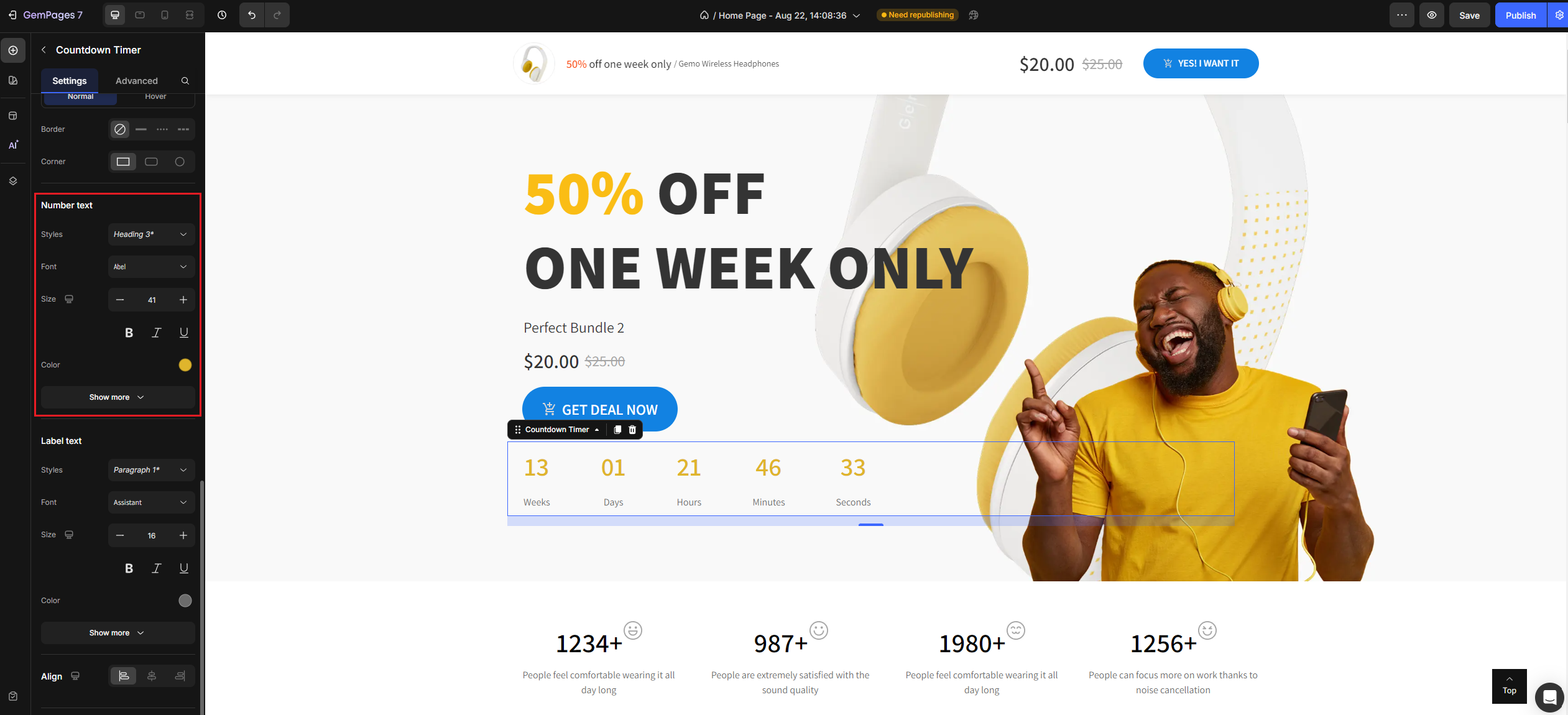Countdown Timer Element - Help Center
