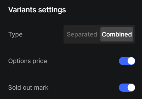 Product Variants and Swatches Element - Help Center