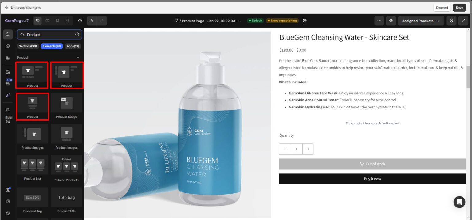 Product Element - Help Center