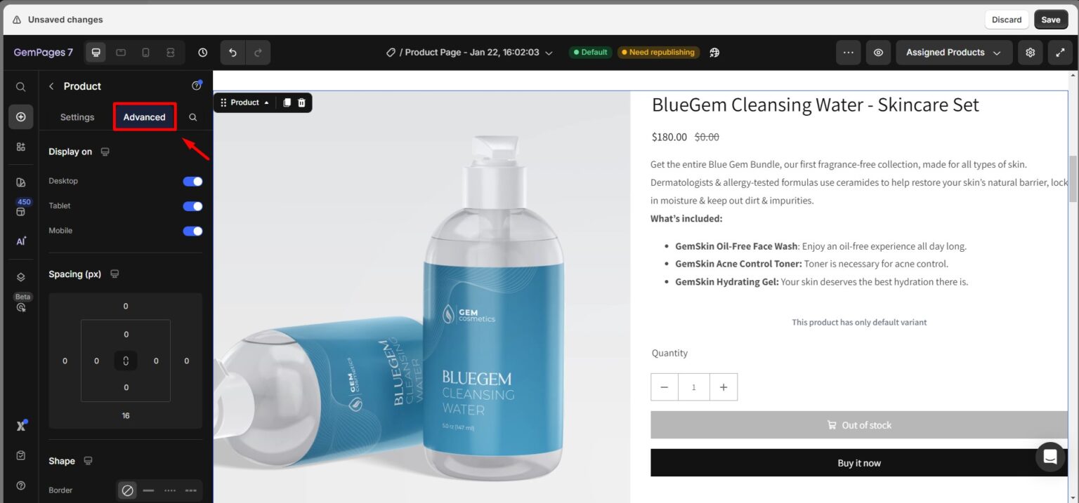 Product Element - Help Center