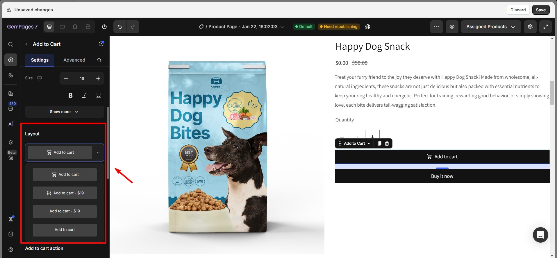 Product Add-to-Cart Button Element - Help Center