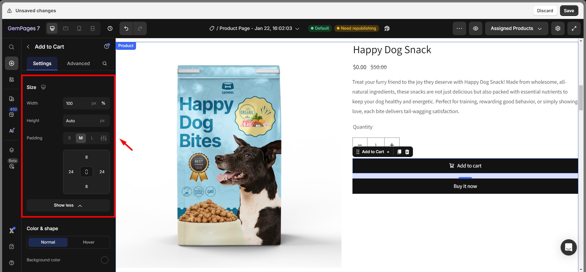 Product Add-to-Cart Button Element - Help Center