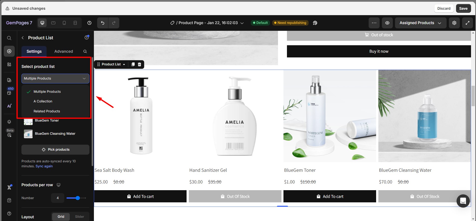 Product List Element - Help Center