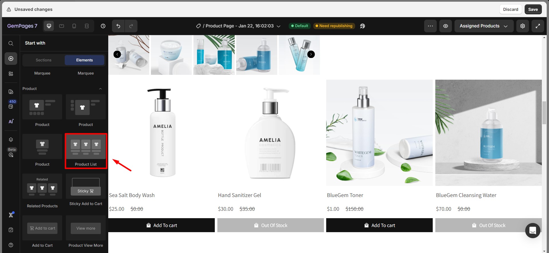 Product List Element - Help Center