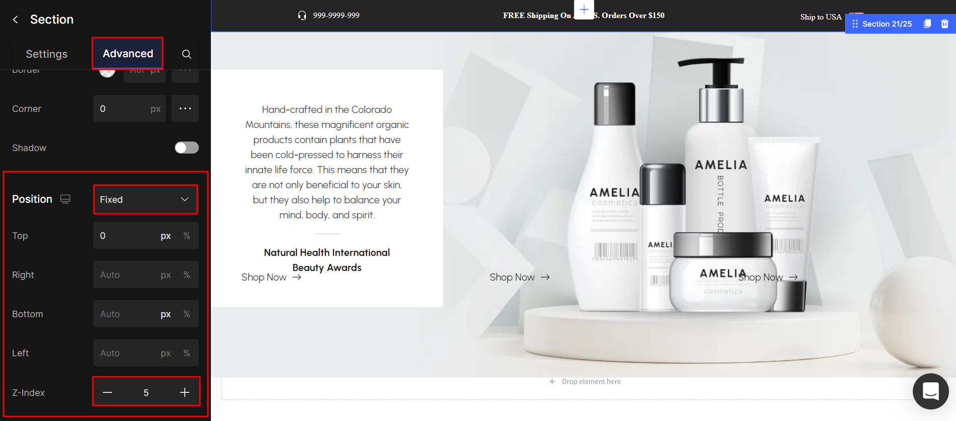 Create a Sticky Section - Help Center