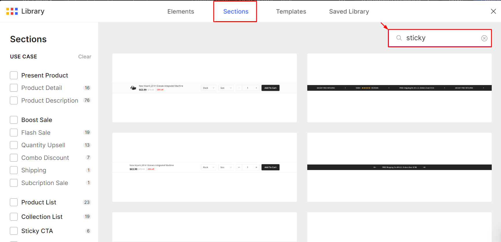 Create a Sticky Section - Help Center