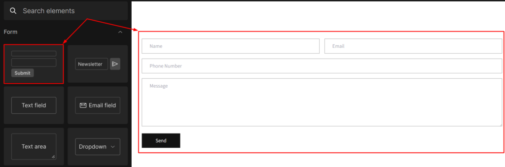 Contact Form Element - Help Center