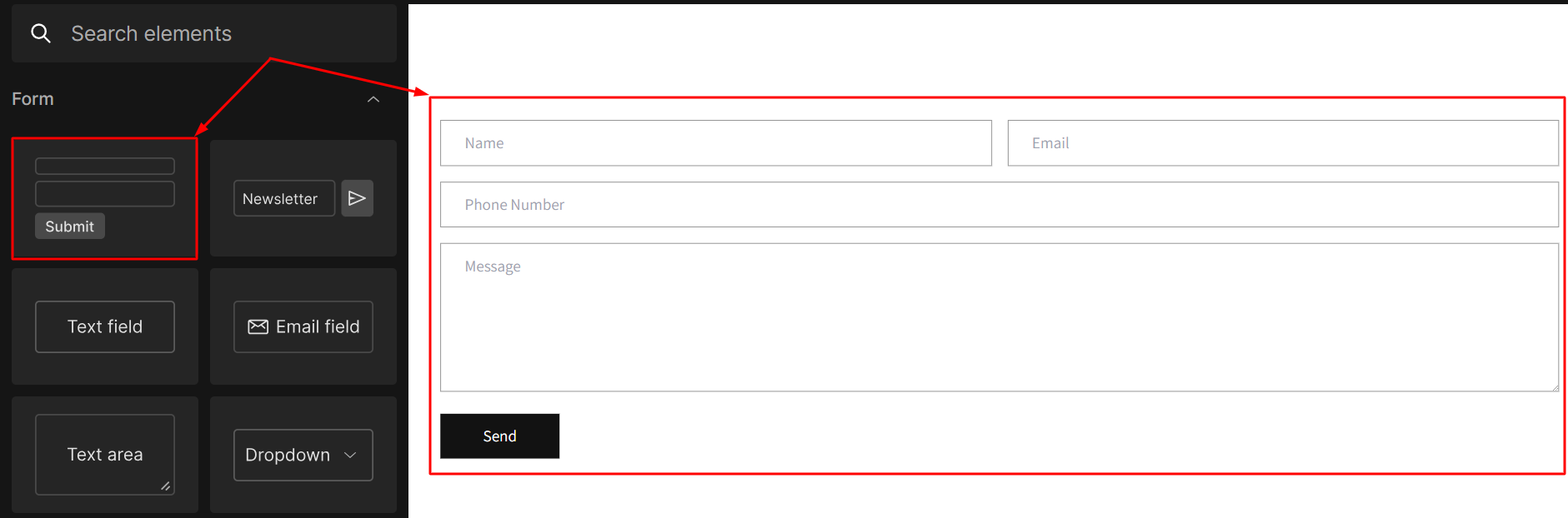 Contact Form Element - Help Center