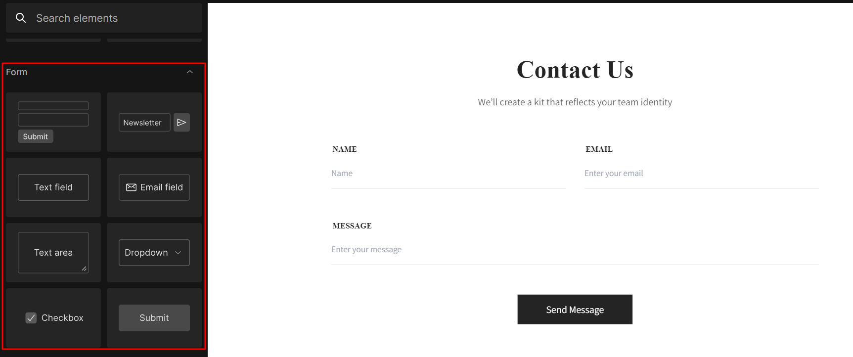 Contact Form Element Help Center