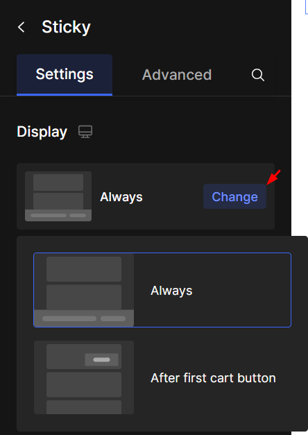 Sticky Add-to-Cart Element - Help Center