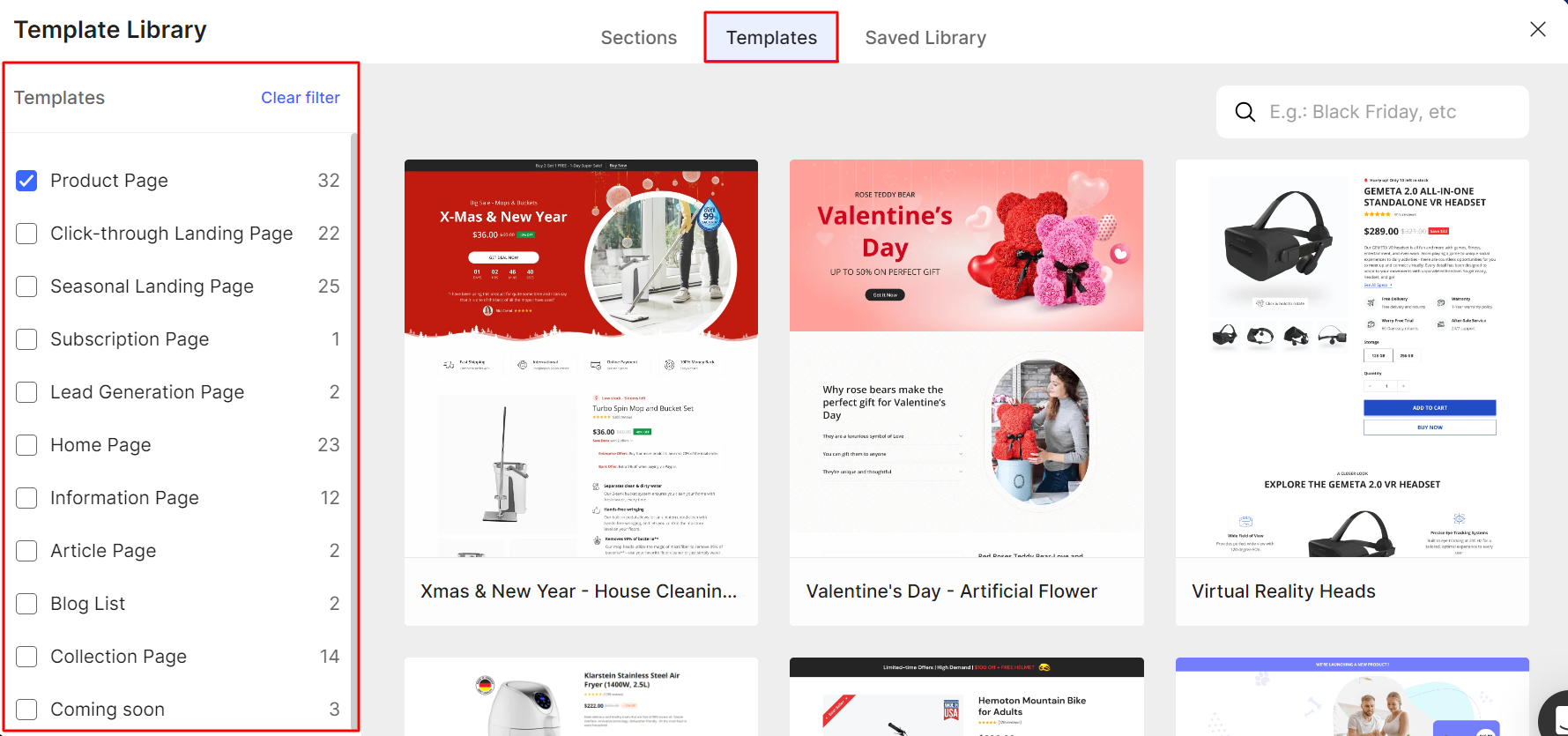 Template Library V7 - Help Center
