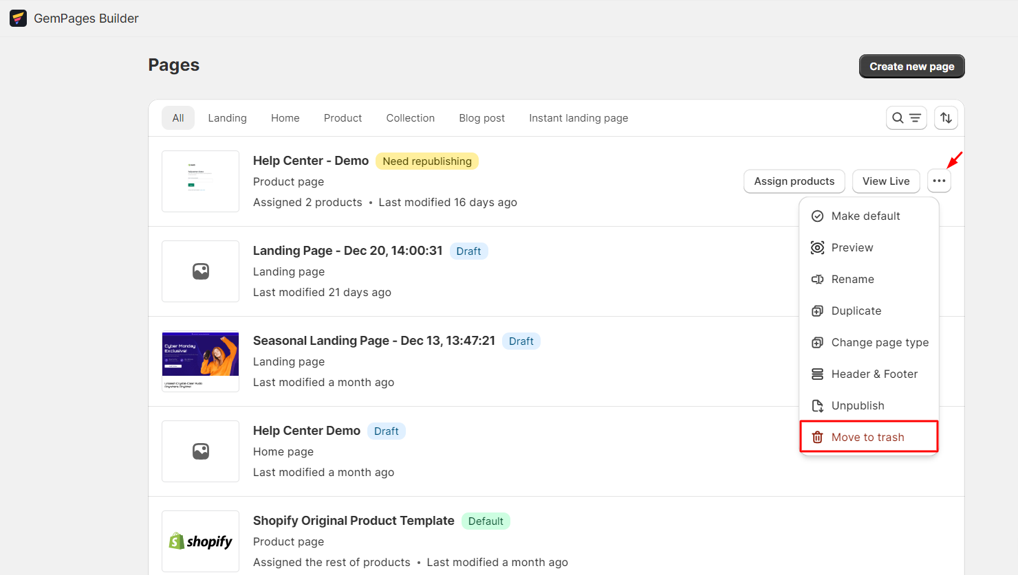Restore your Deleted Page - Help Center