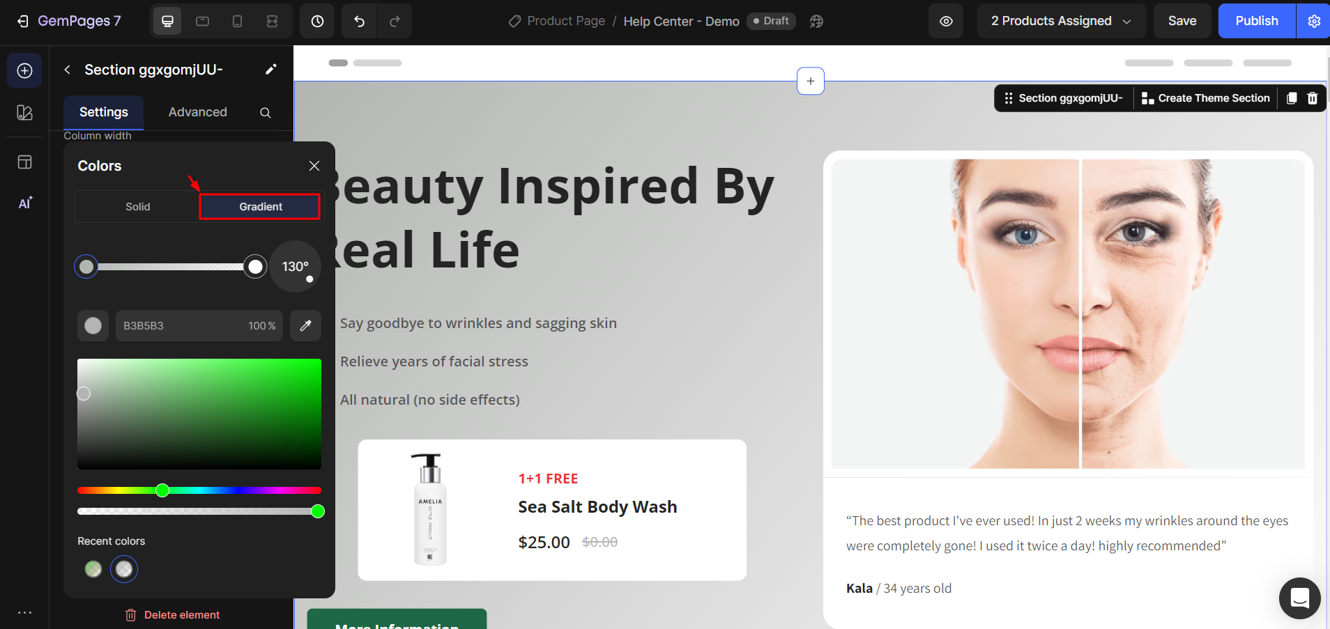 Add a Gradient Background - Help Center