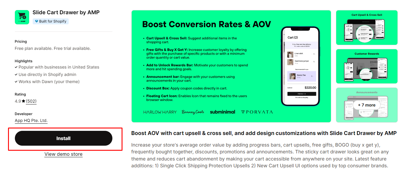 Slide Cart Drawer by AMP - Help Center