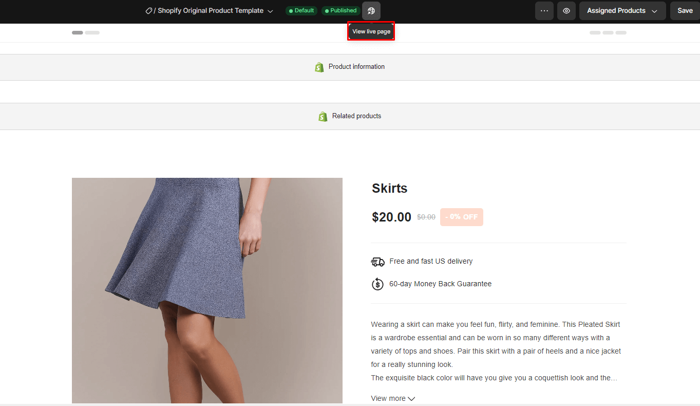 Edit Shopify Original Templates with GemPages - Help Center