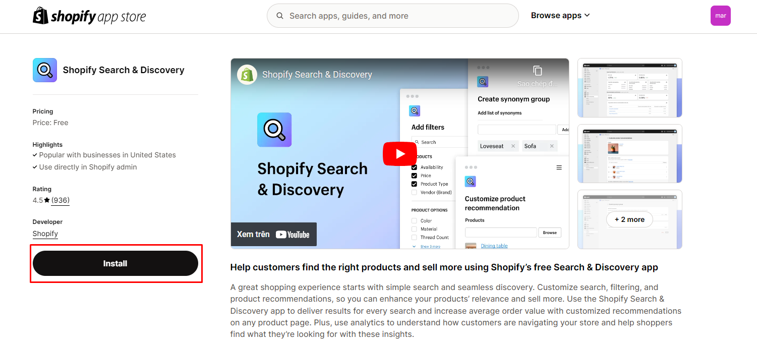 Búsqueda y descubrimiento de Shopify: Centro de ayuda