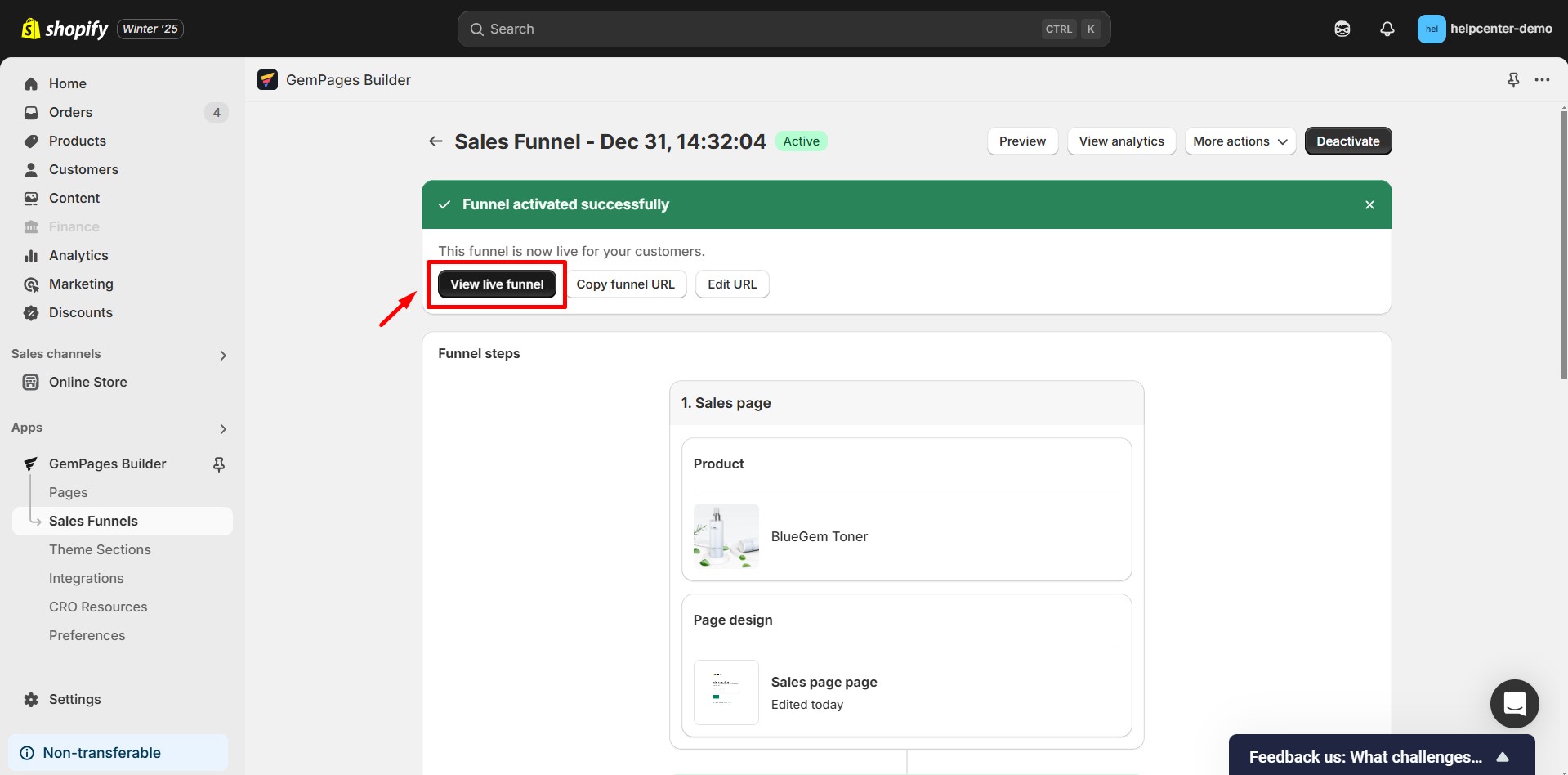 Testing GemPages Upsell Sales Funnel with Shopify Orders & $1 Product ...