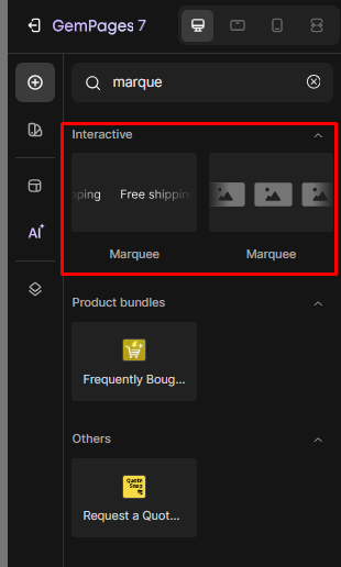 Marquee Element - Help Center
