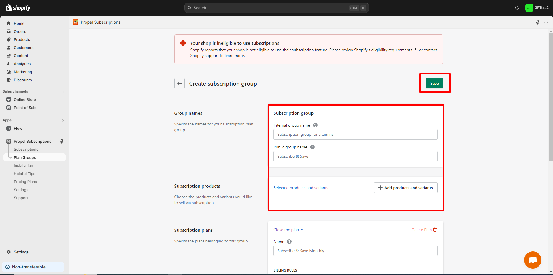 Propel Subscriptions App - Help Center