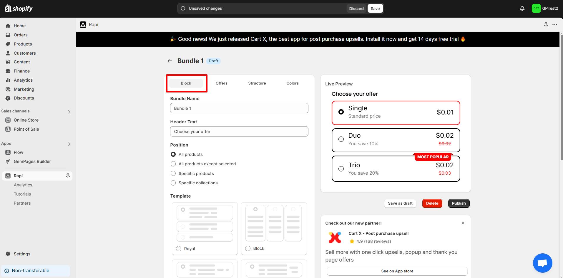 Rapi Bundle Quantity Breaks - Help Center