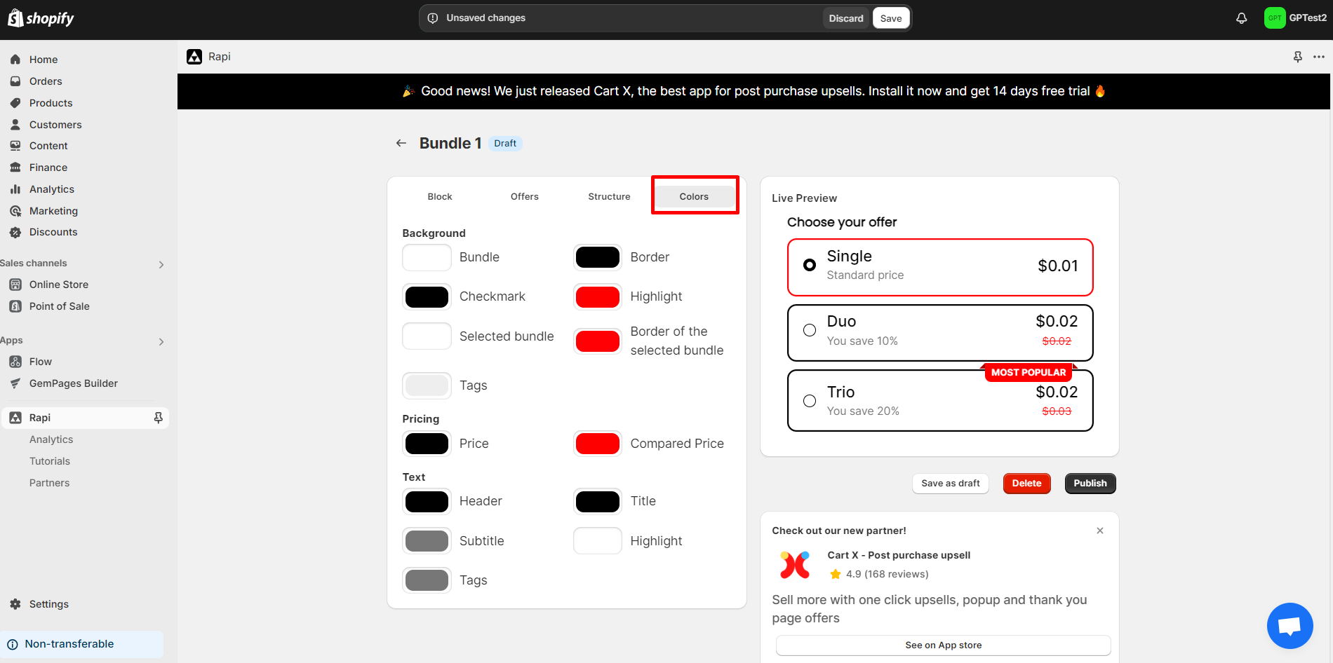 Rapi Bundle Quantity Breaks - Help Center