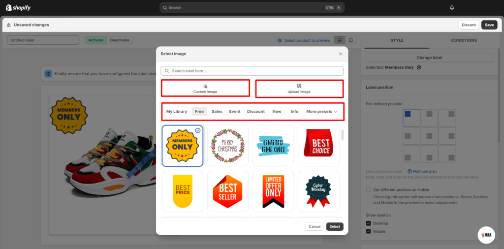 BSS: Product Labels & Badges - Help Center