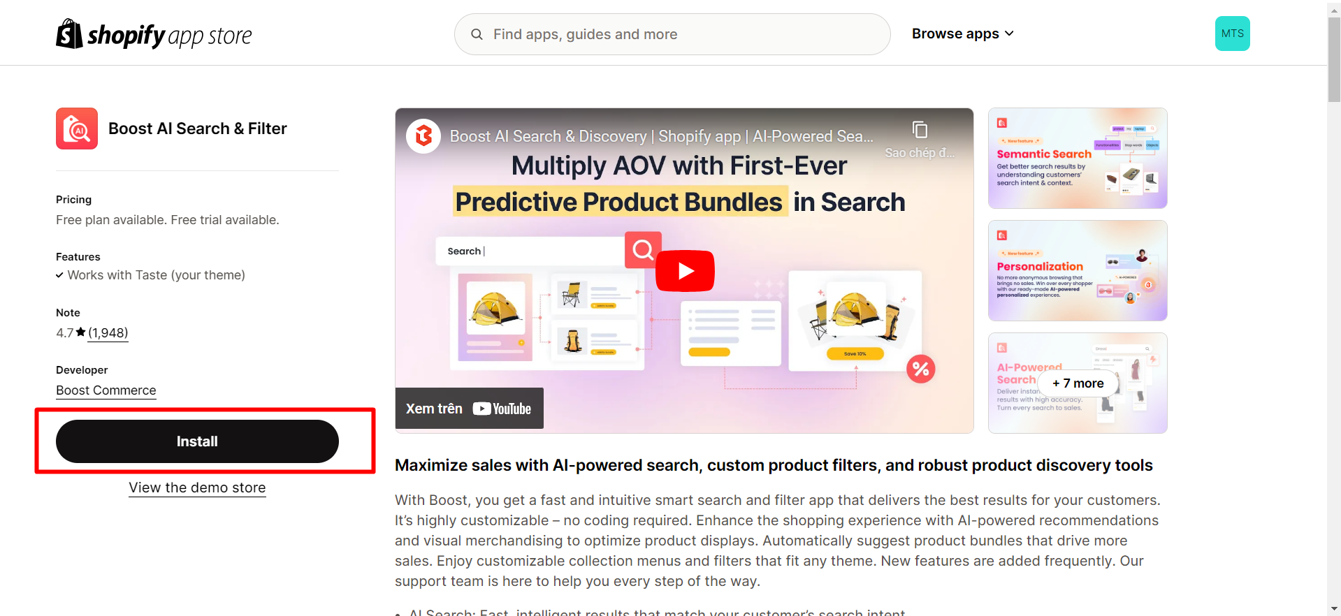 Boost AI Search & Filter - Help Center