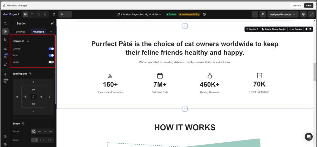 Show/Hide Element or Section on Each Device? - Help Center