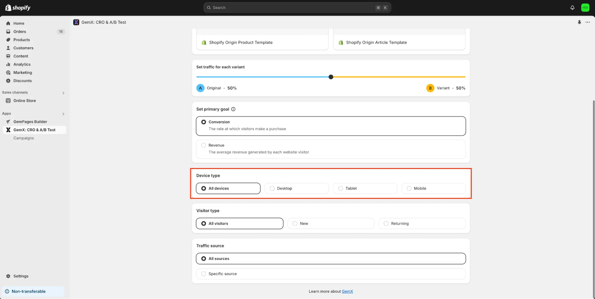 Run A/B Testing or Split Testing My Page - Help Center