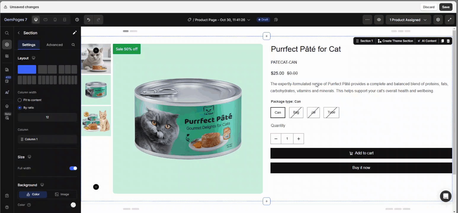 Design a Product Detail Section with Product Elements - Help Center