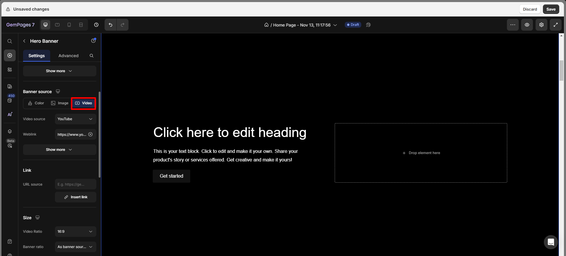 Diseñar la sección Hero con el elemento Hero Banner - Centro de Ayuda