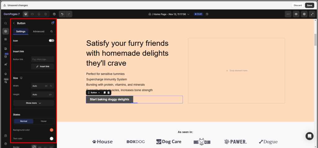 Design Hero Section with Hero Banner Element - Help Center