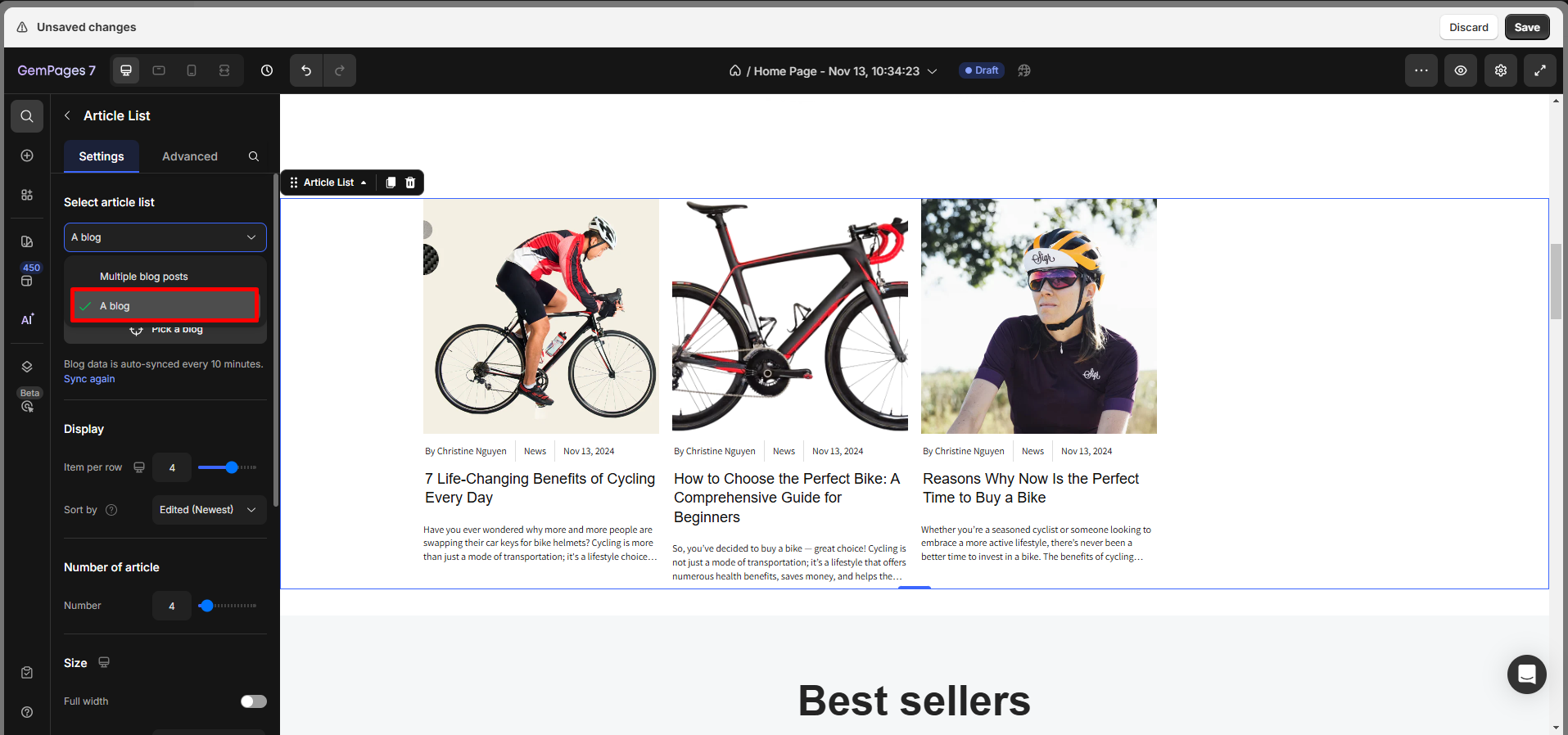 Design Latest Blog Posts Section on Homepage with Article List Element ...