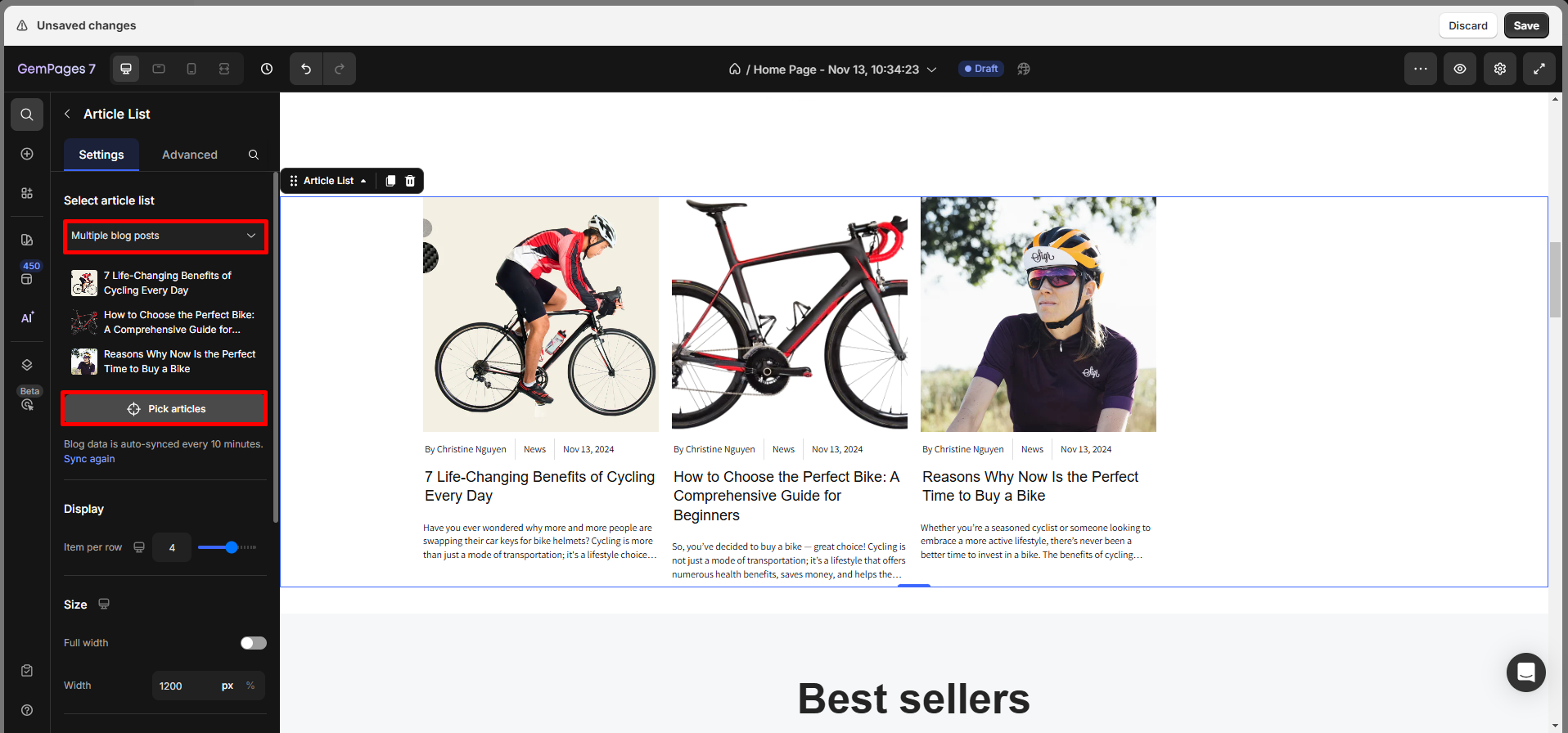 Design Latest Blog Posts Section on Homepage with Article List Element ...