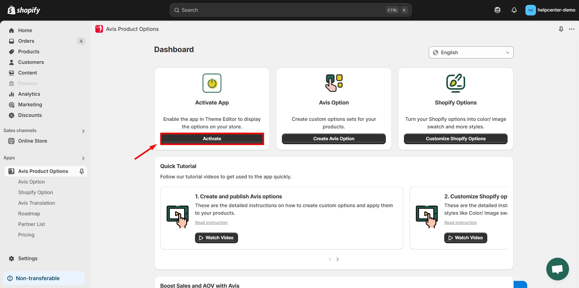 Avis Product Options, Variants - Help Center