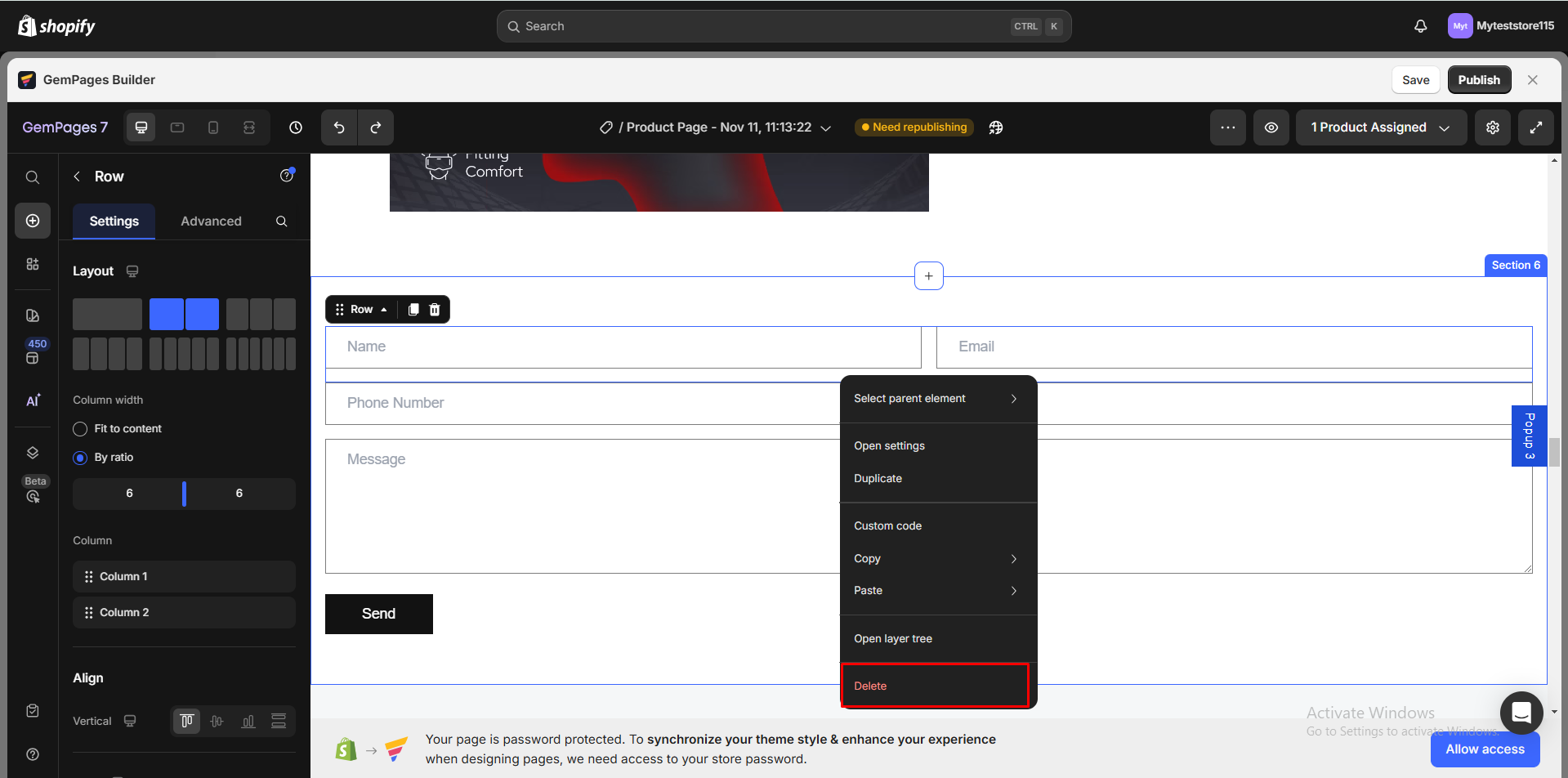 Design Contact Form Section with Contact Form Element - Help Center