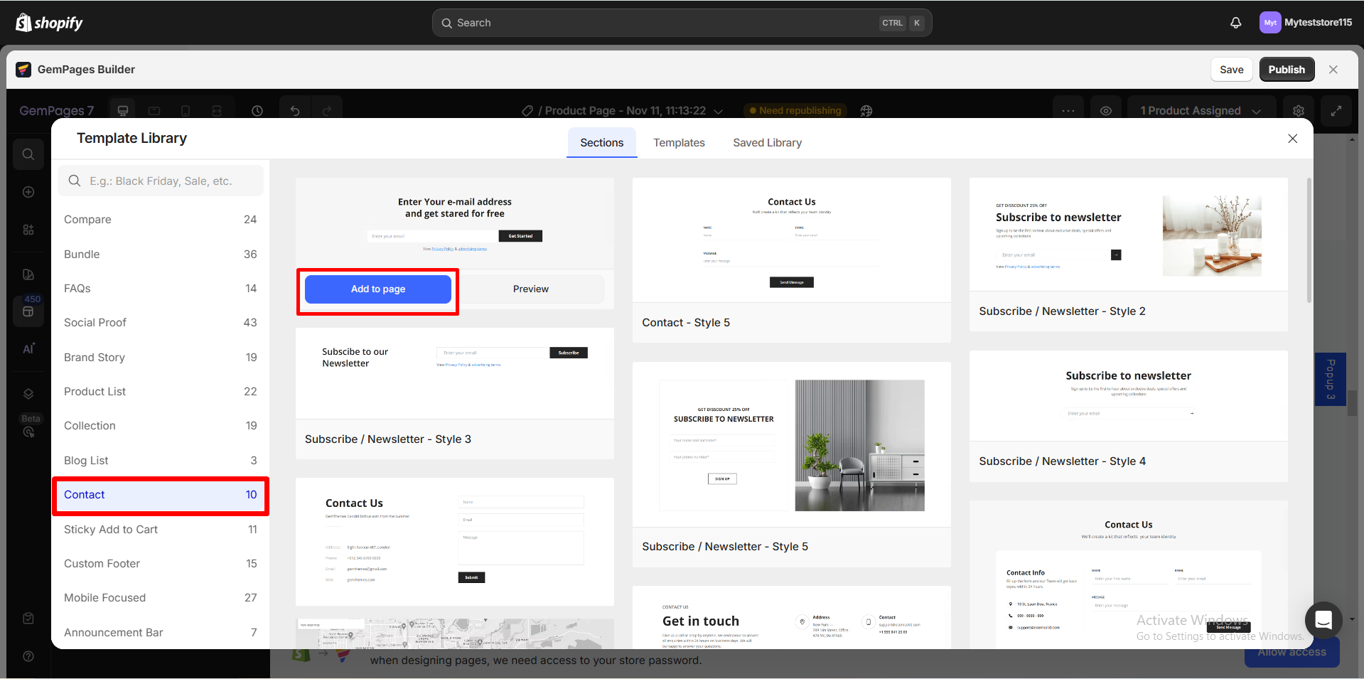 Design Contact Form Section with Contact Form Element - Help Center