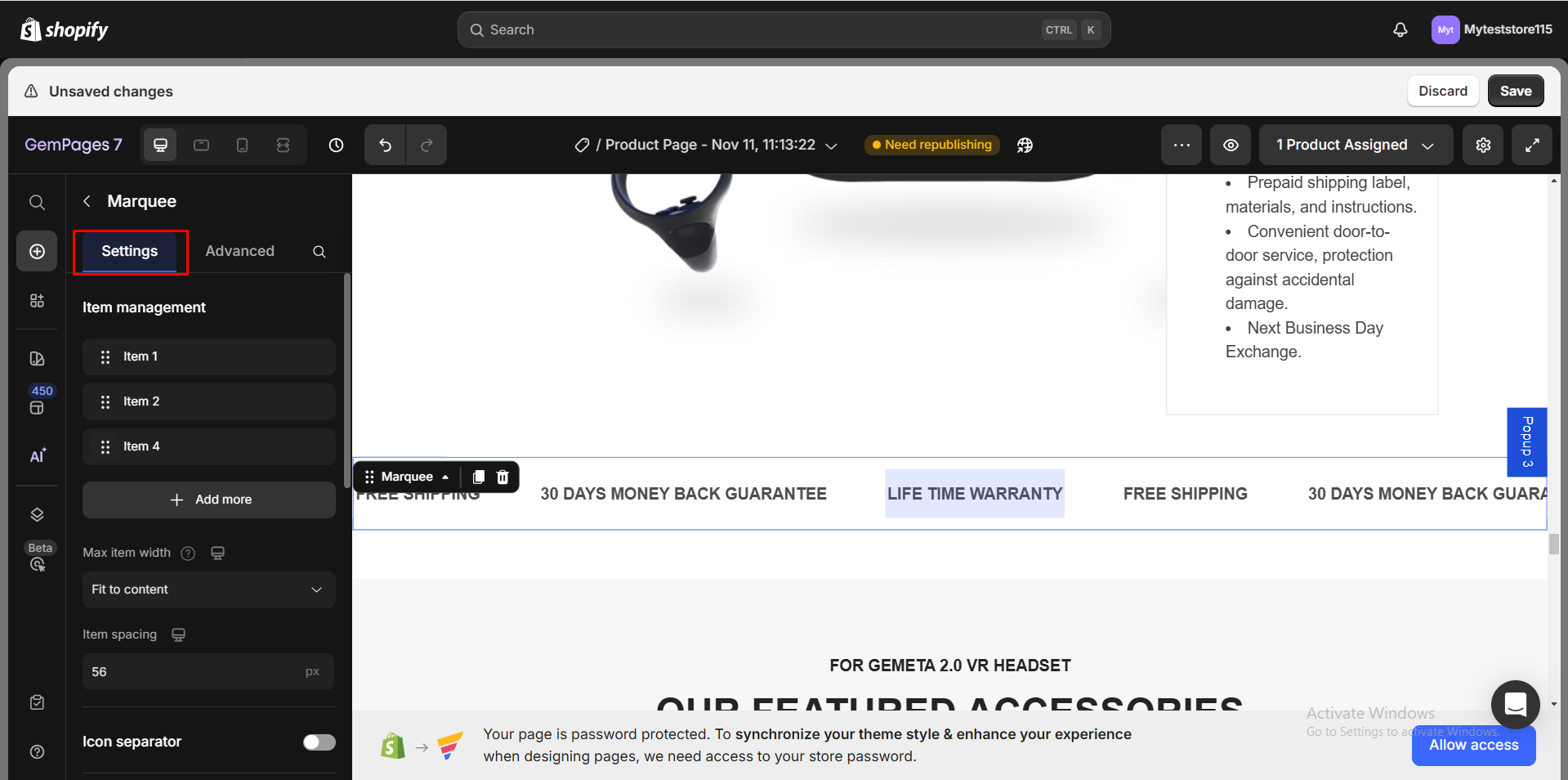 Design Announcement Bar section with Marquee element - Help Center