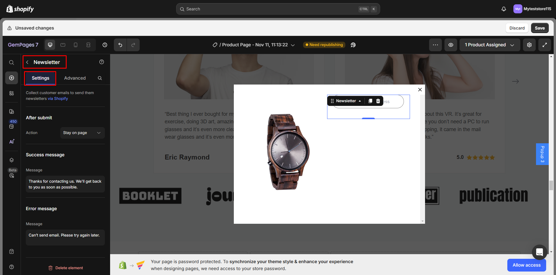 Design Opt-in Email Section with Newsletter & Popup Element - Help Center