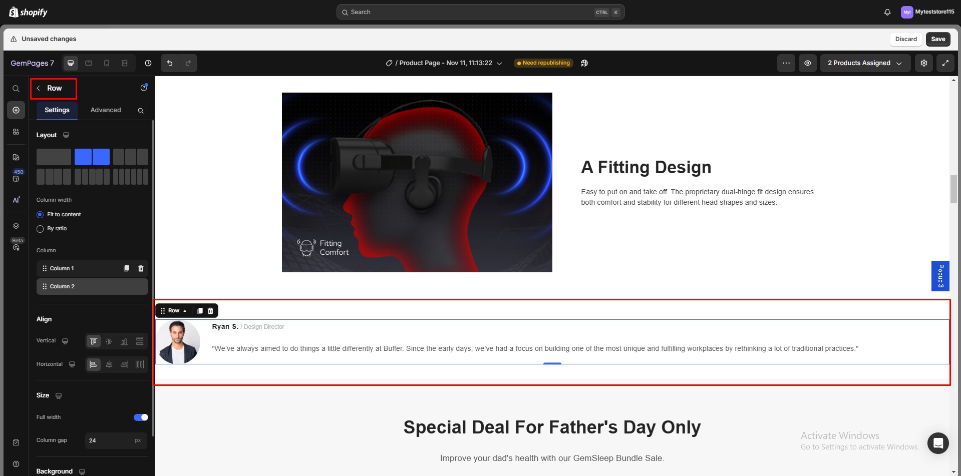 Change the Gap Inside Element - Help Center