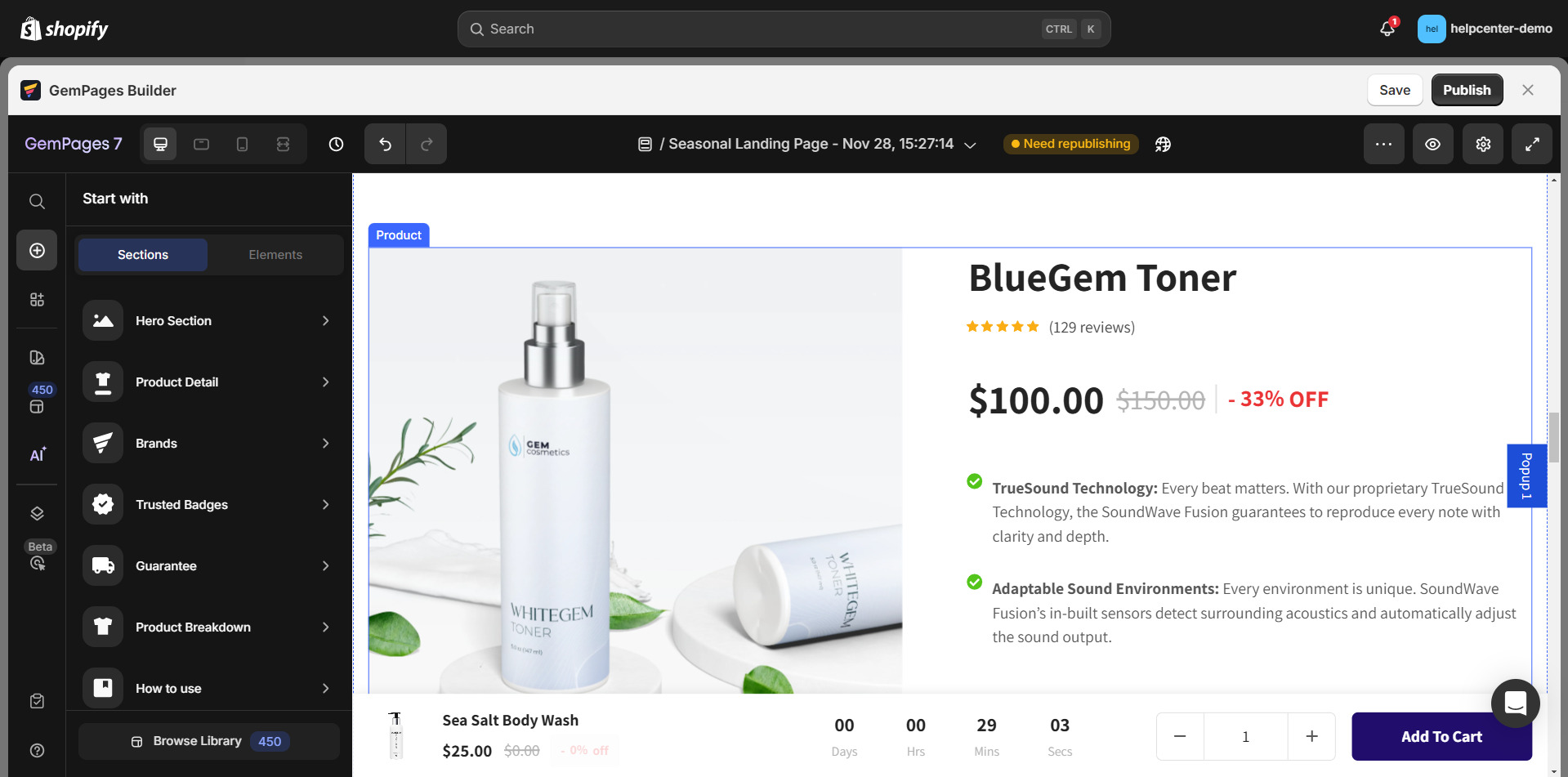 Design Volume Discount Bundle Section with Product Bundle Element ...