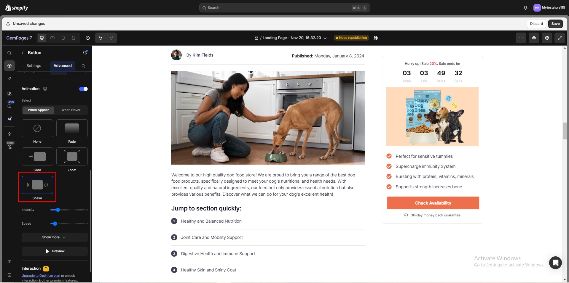 Make Animated Add to Cart Button Shake - Help Center