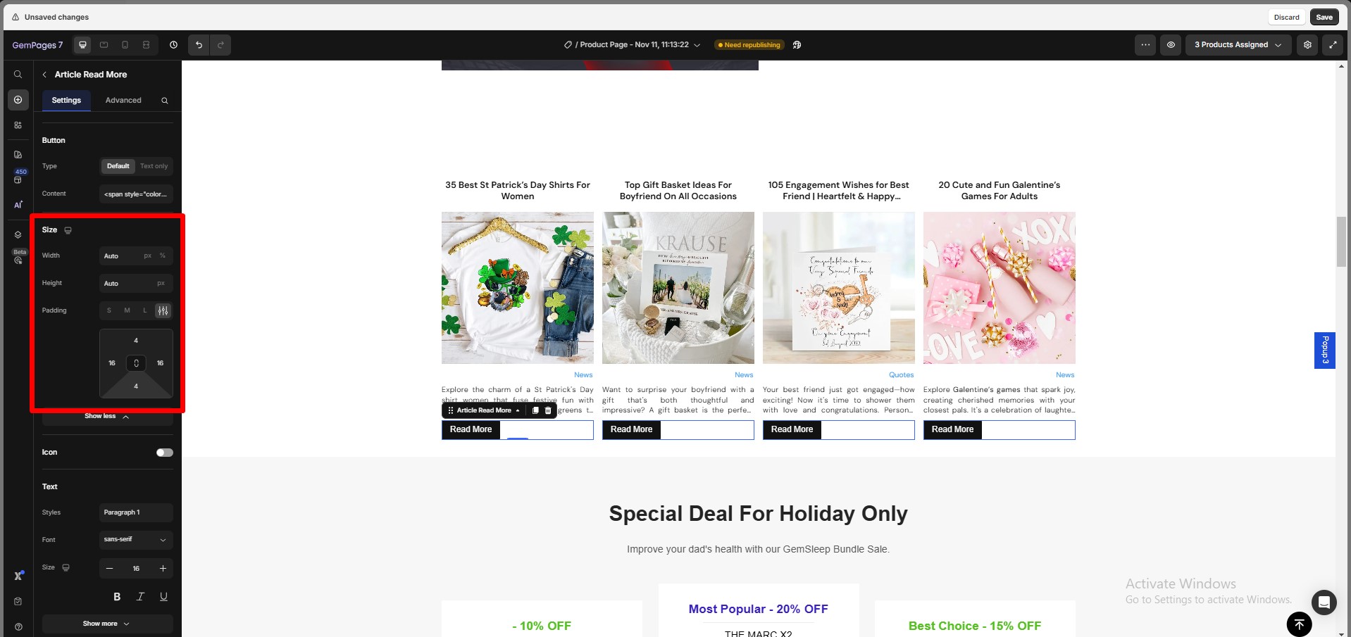 Article Read More Element - Help Center