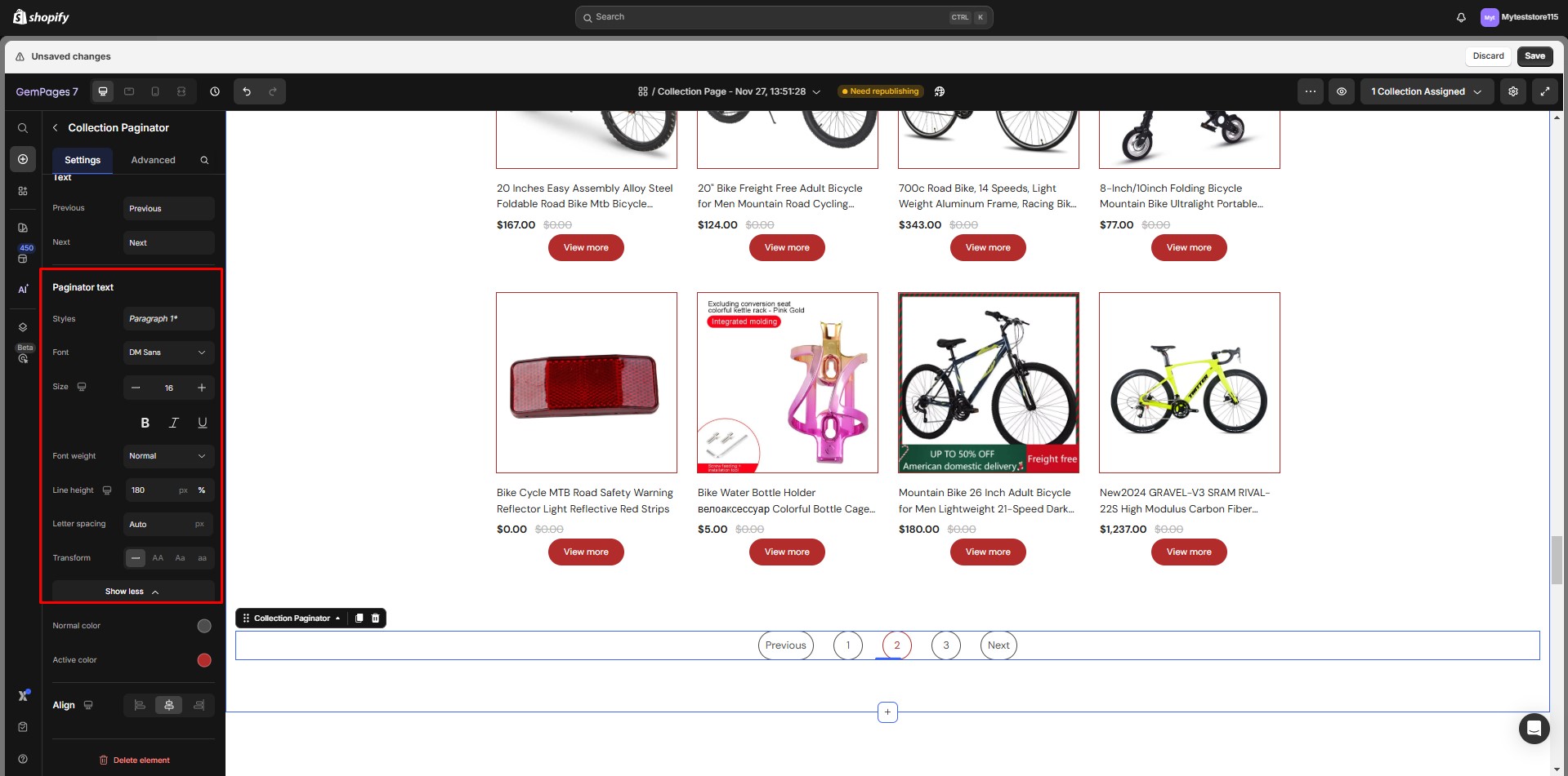 Collection Paginator Element - Help Center