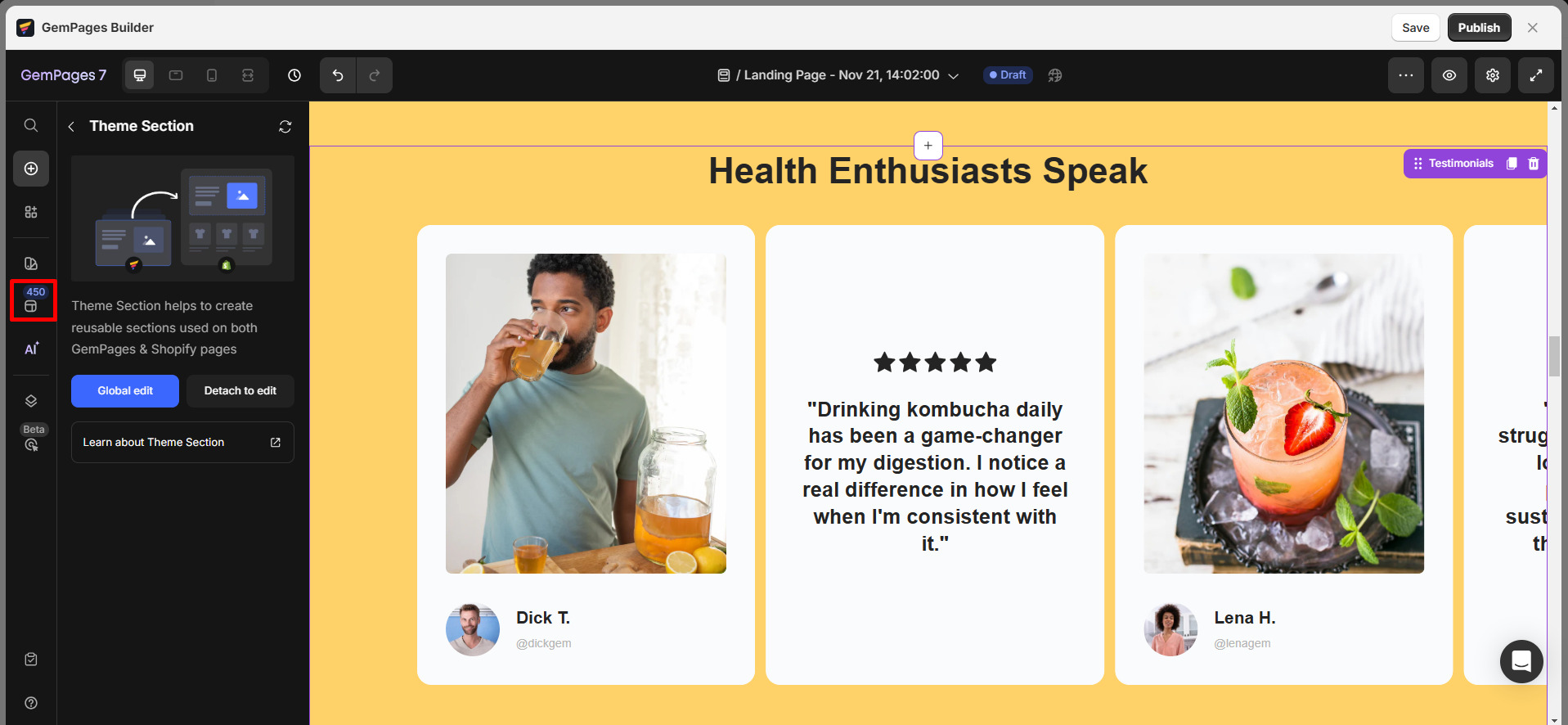 Save a Section to Template Library - Help Center